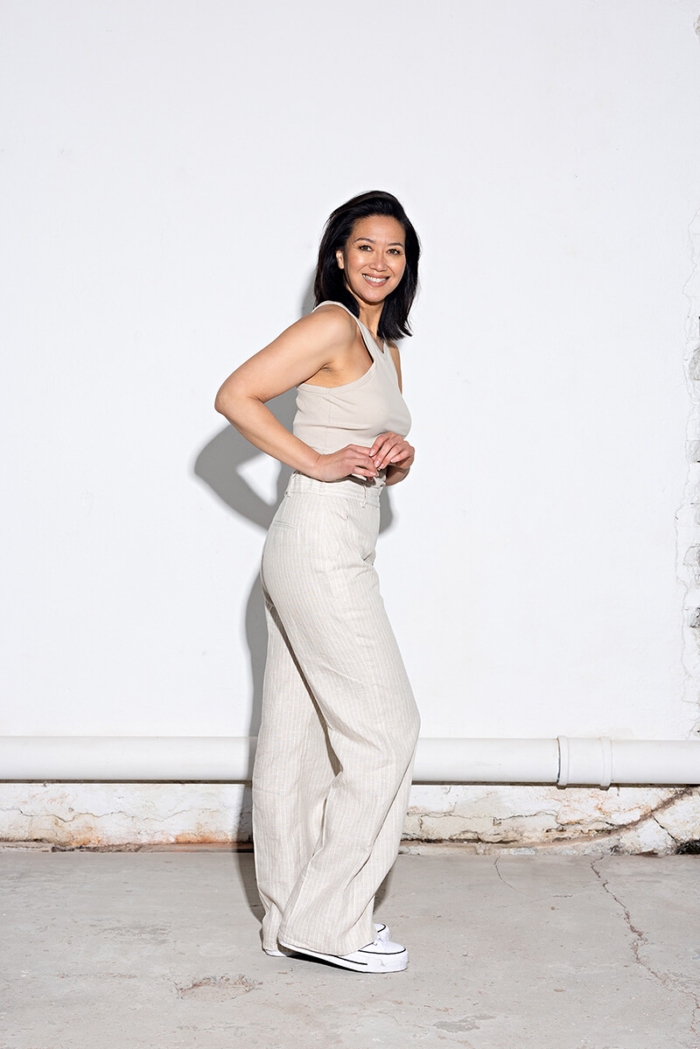 Linen Pinstripe Trousers - Suitss me